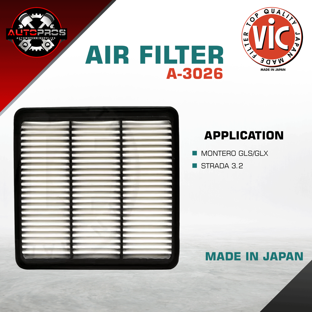 VIC A-3026 Air Filter for Mitsubishi Montero GLS/GLX, Strada 3.2 ...