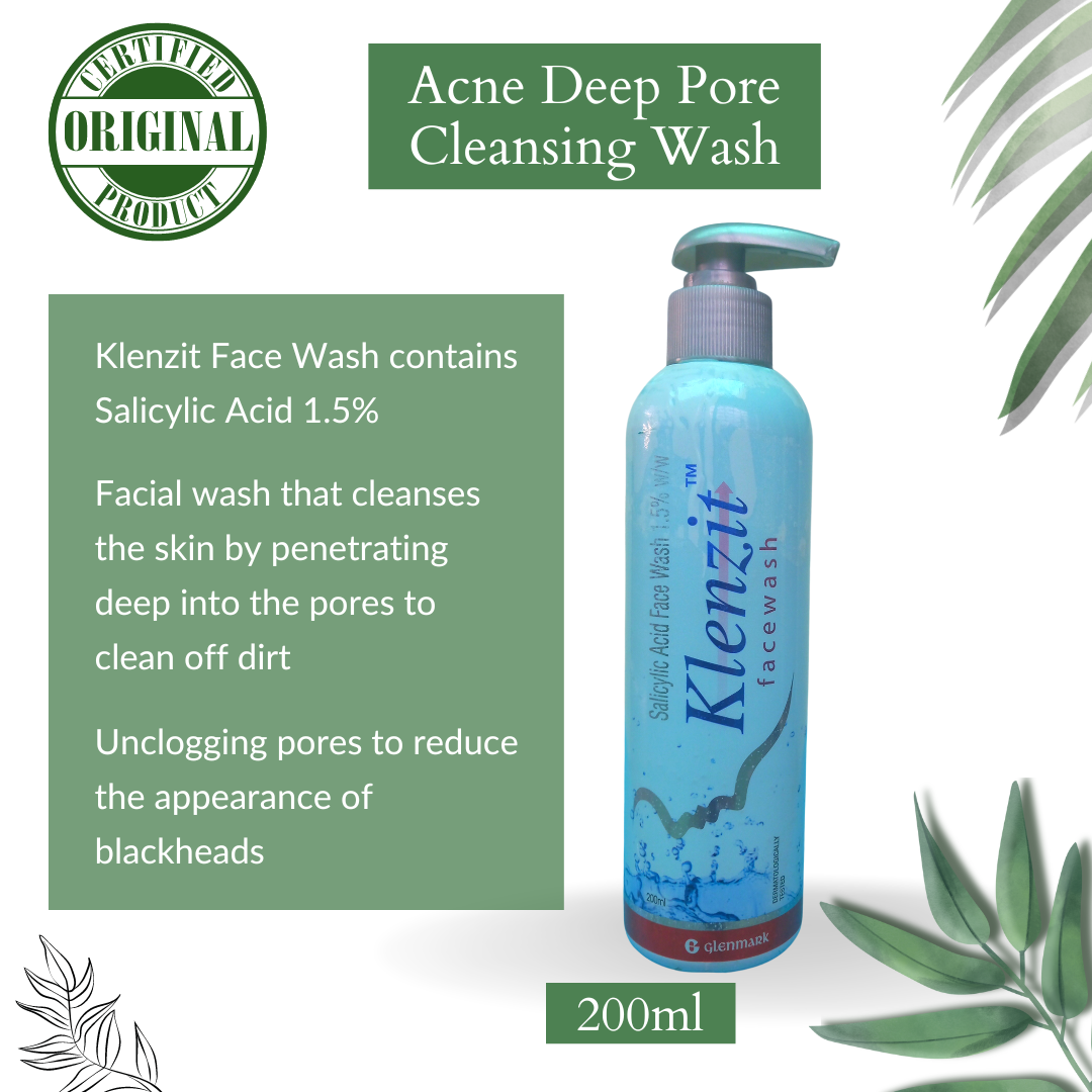 KLENZIT Face Wash with Salicylic Acid 1.5% W/W that Prevent Acne and ...
