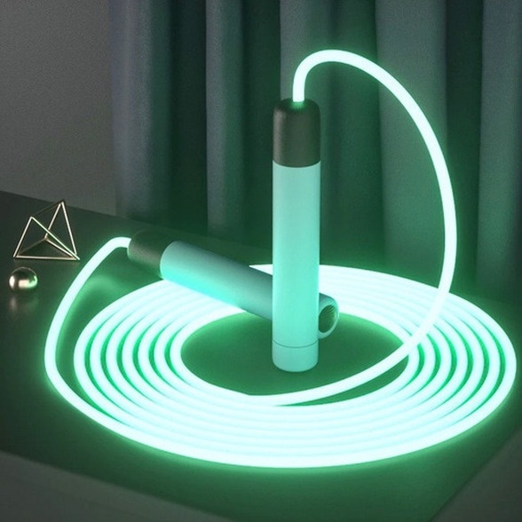 Light-Up Skipping Rope LED Smart Jump Rope Glow In The Dark Skip Rope ...