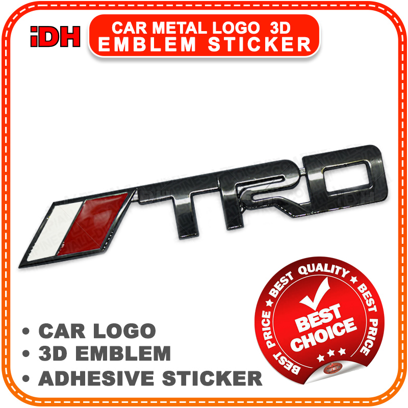 IDH Car Sticker 3D Metal Sticker TRD Badge Emblem Decal For TOYOTA ...