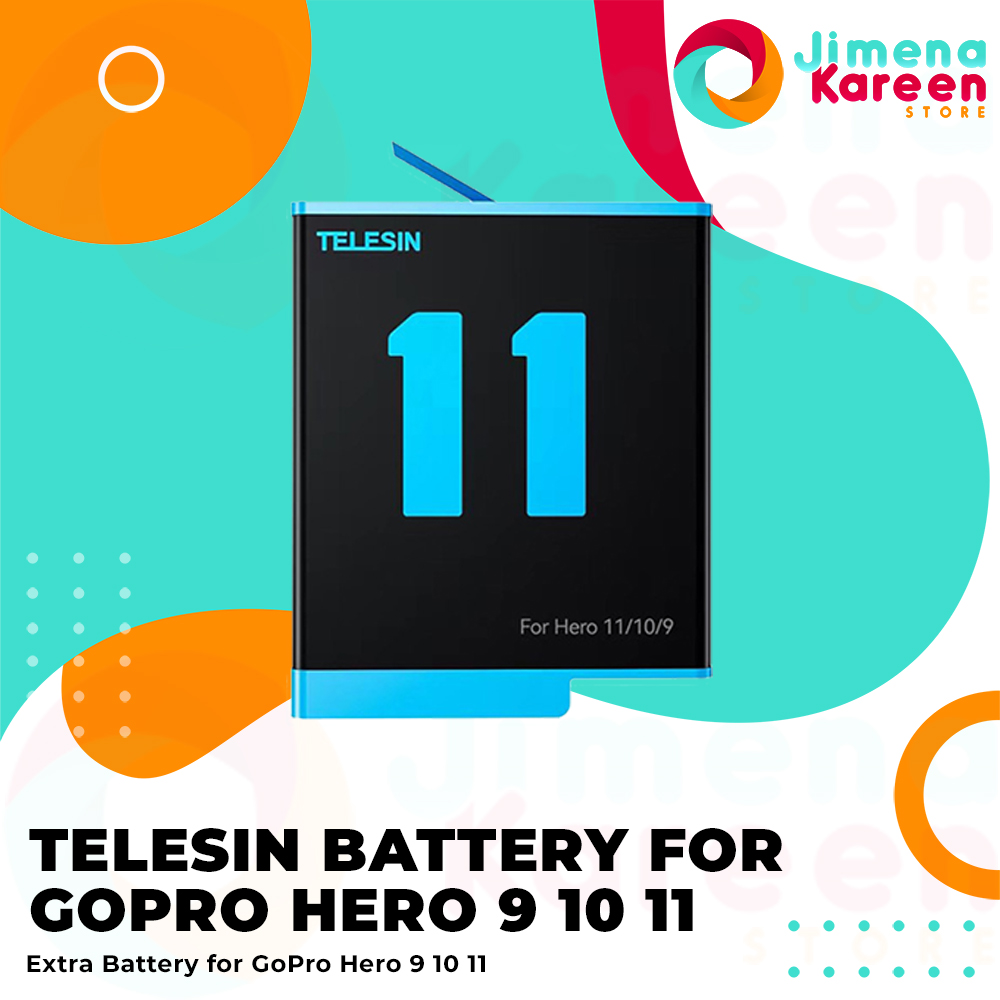 Telesin Battery for GoPro Hero 9 Hero 10 Hero 11 and Hero 12 Action ...