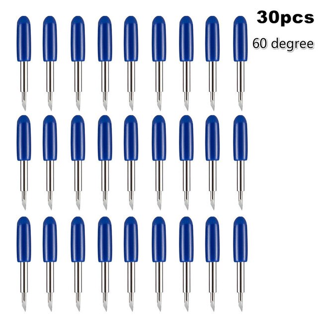 30Pcs 30 45 60 องศา Roland Cricut Cutting Plotter ใบมีดตัดไวนิลใบมีดออฟ ...