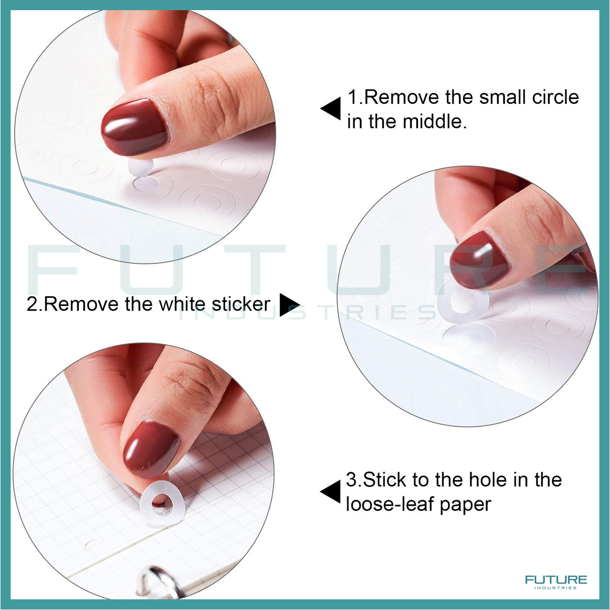 Reinforcement Ring Loose Leaf Ring Repair Hole Sticker Repair Kit For ...