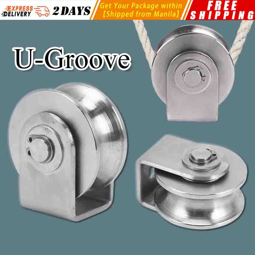 Roller Wheel Bearings U Groove Pulley Wheels Detachable Heavy Duty ...