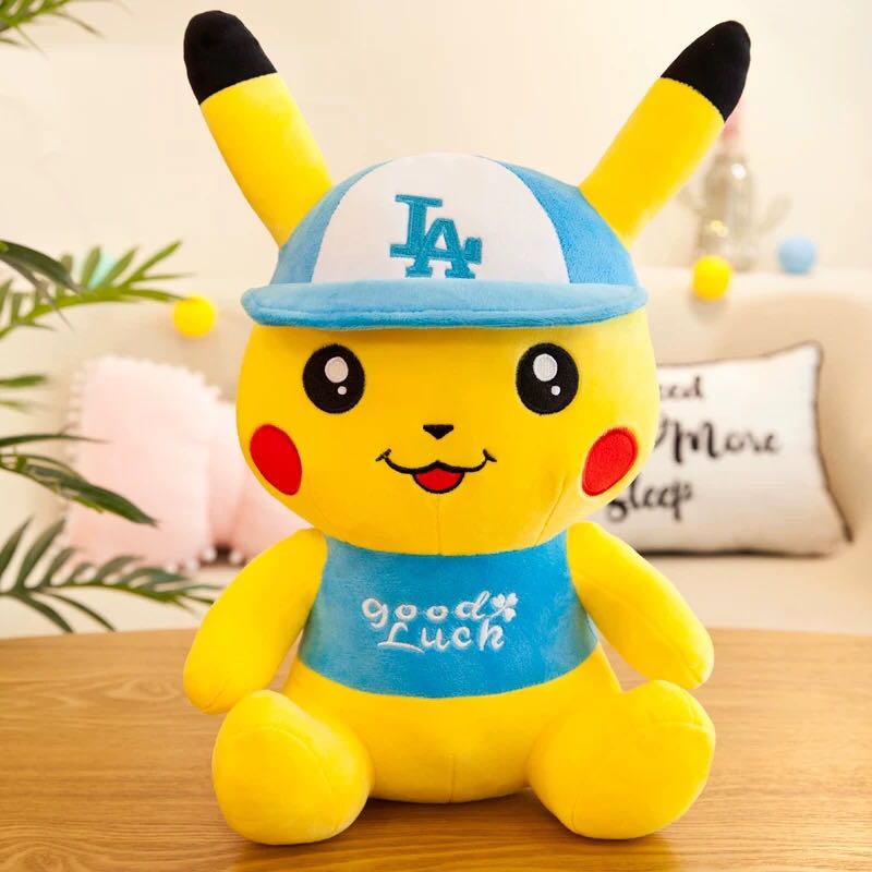 Genuine cartoon Pikachu doll plush toy Children's Day gift doll Pikachu ...