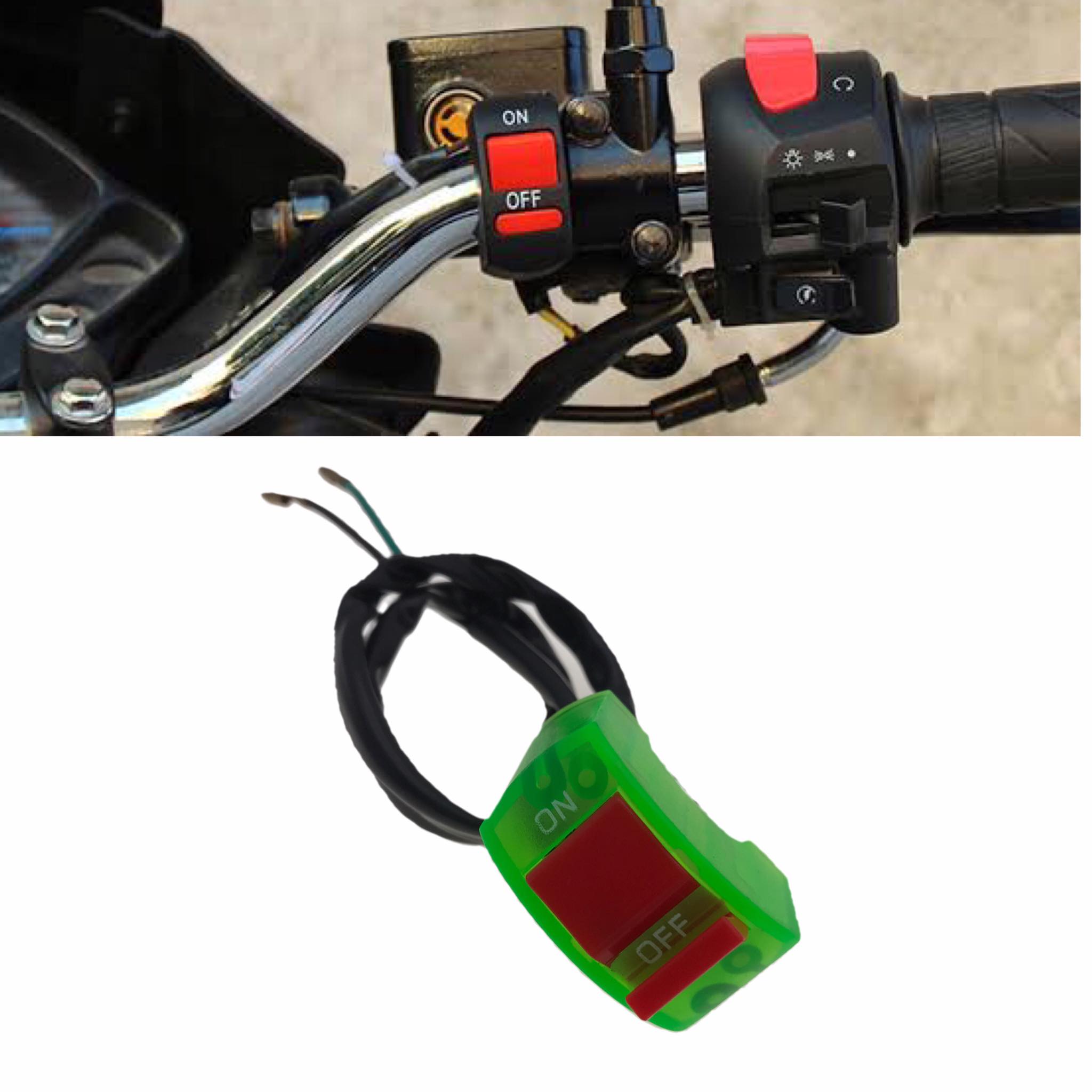 Universal Motorcycle ATV Bike Handlebar Light Switch ON OFF Button ...