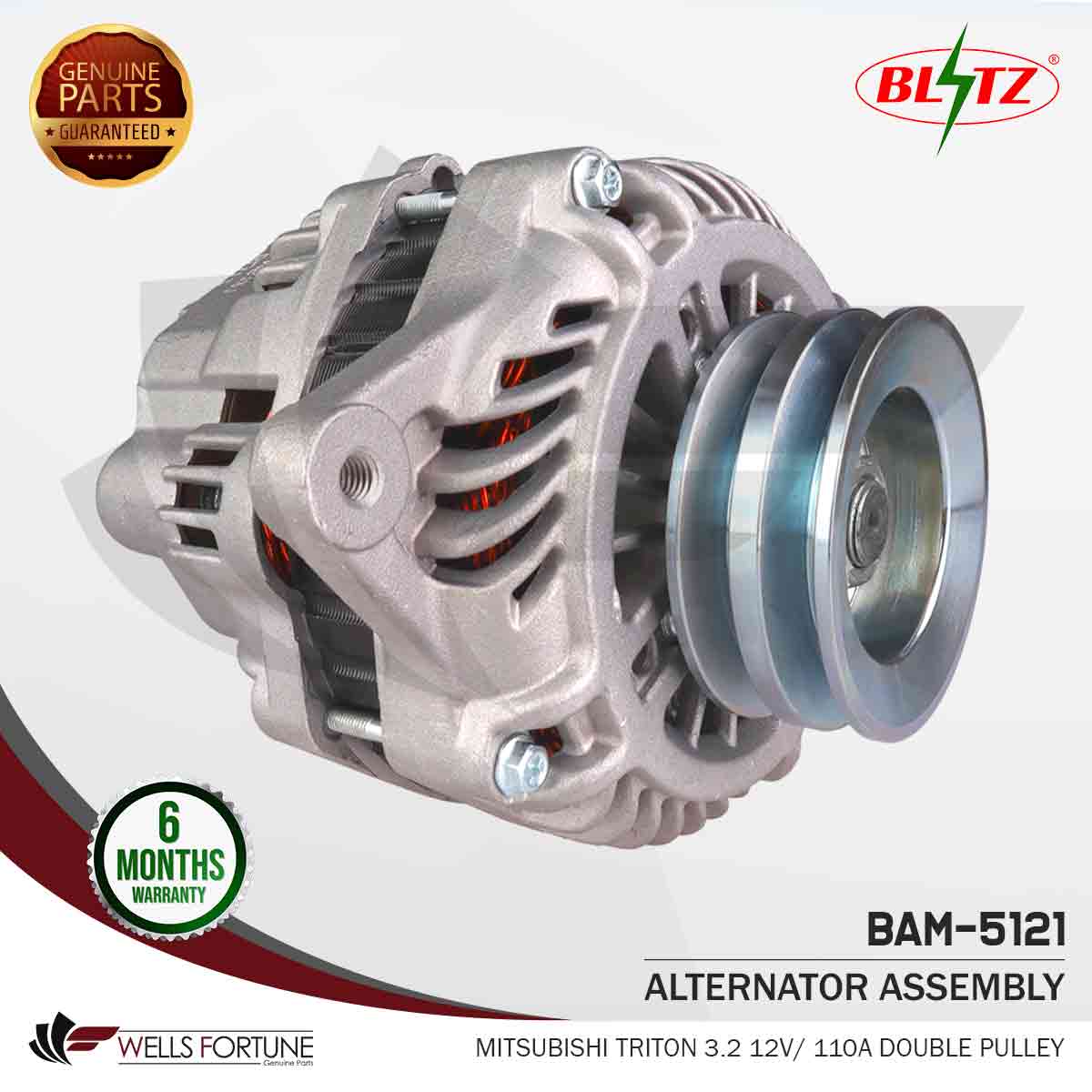 MITSUBISHI STRADA / TRITON 3.2 12V / 110A DOUBLE PULLEY BLITZ ...