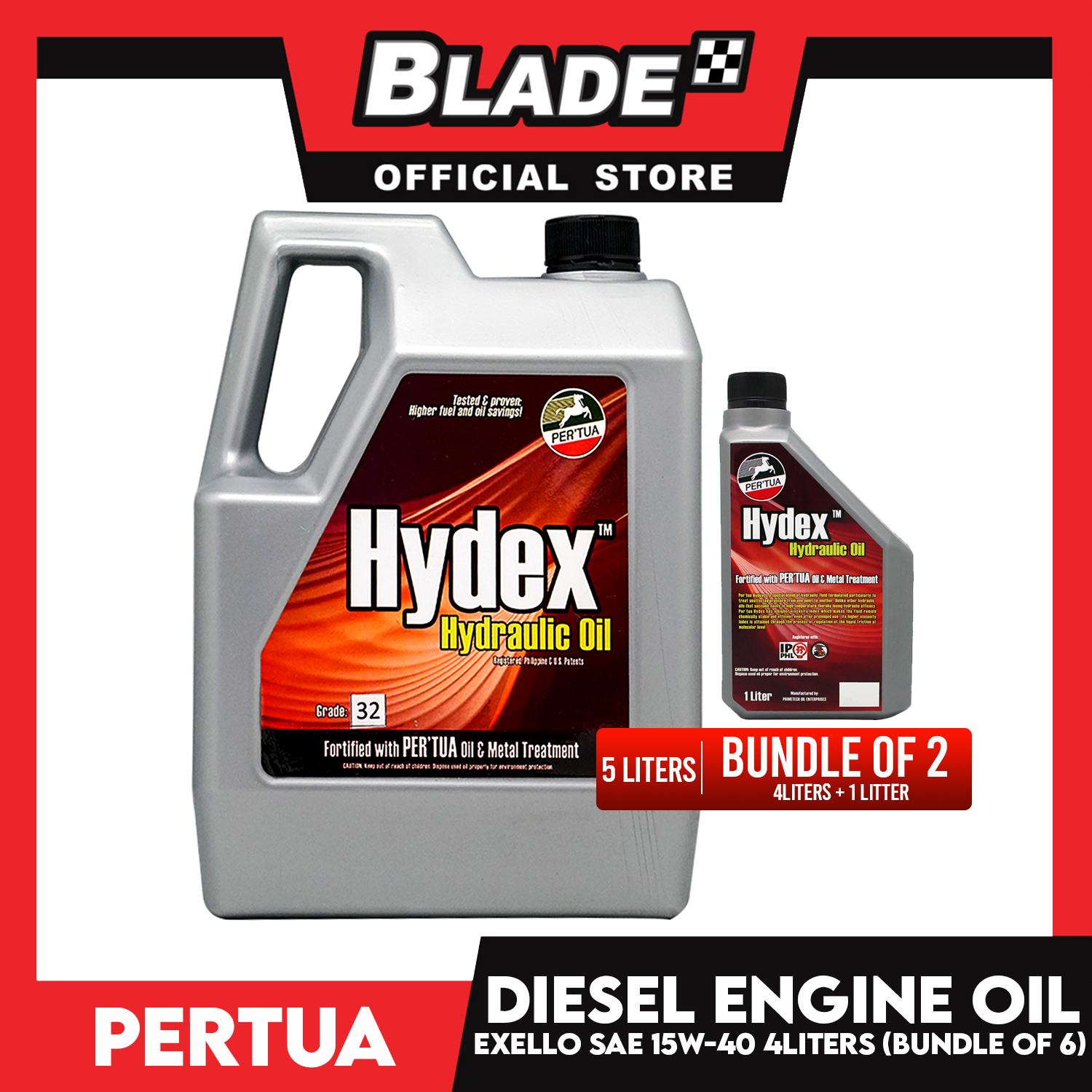 5Liters Pertua Hydex Hydraulic Oil 32 4L & 1Liter | Lazada PH
