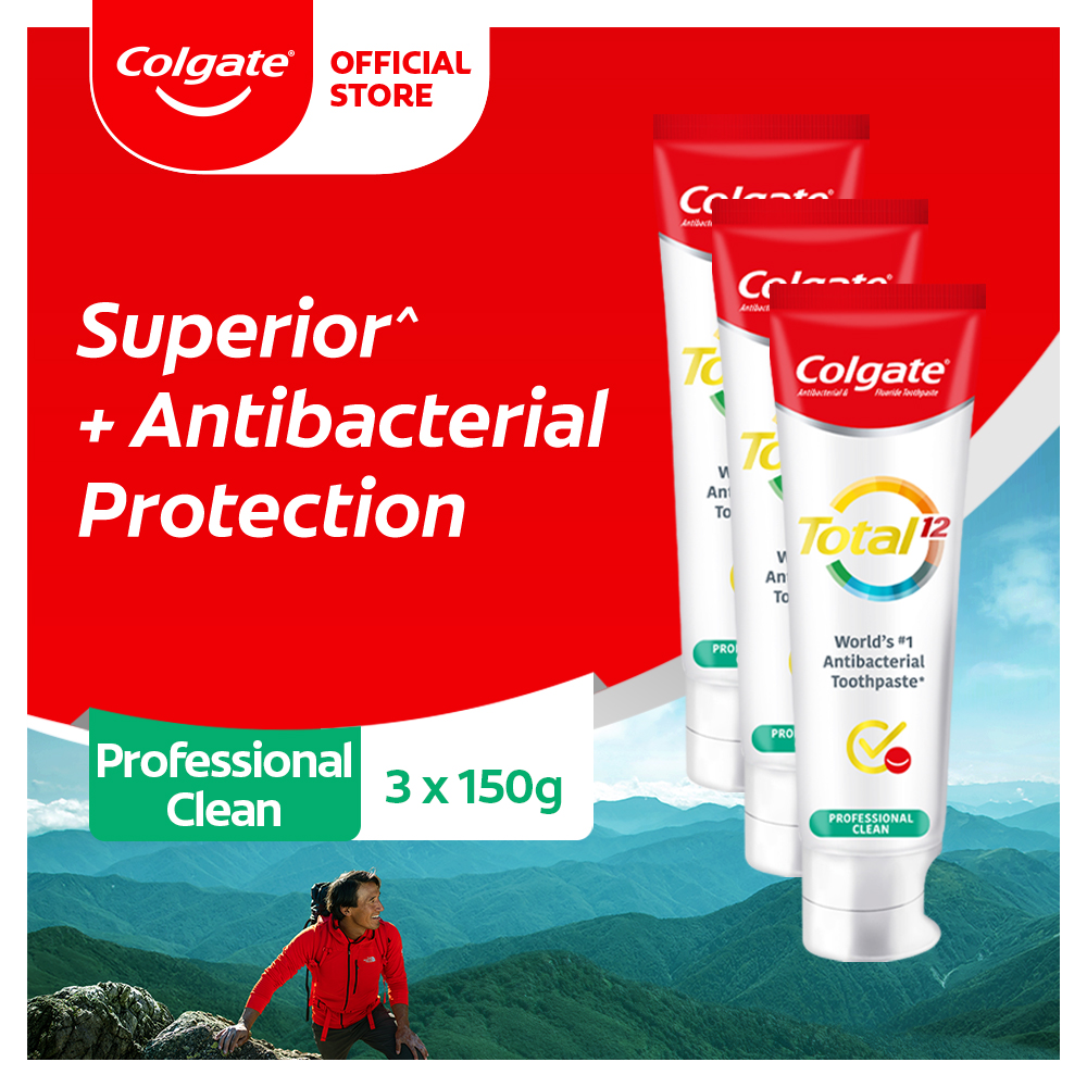 Colgate Total Professional Clean Multi-Benefit Antibacterial Toothpaste ...