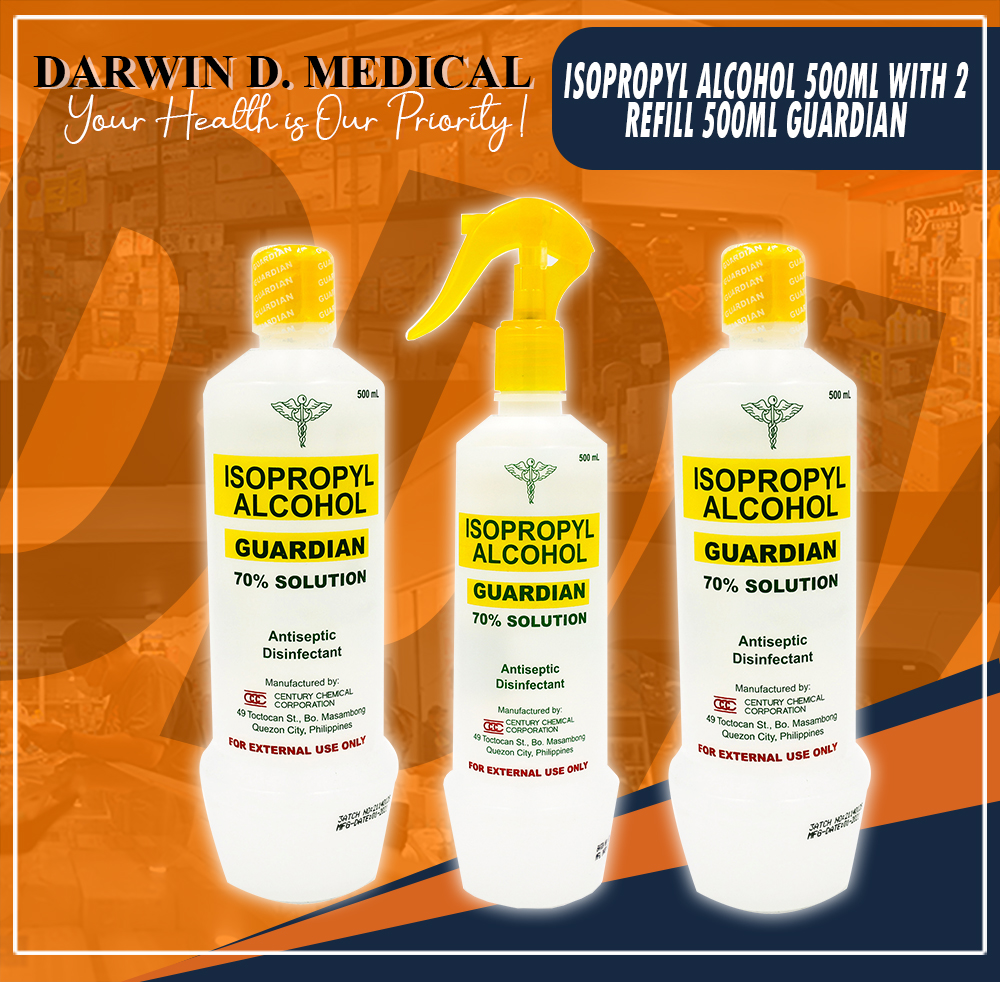 ISOPROPYL ALCOHOL 500ML WITH 2 REFILL 500ML GUARDIAN | Lazada PH