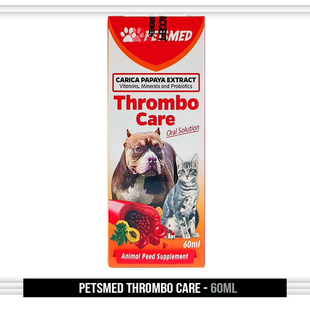 60mL Petsmed Thrombo Care Oral Solution Carica Papaya Extract Vitamins ...