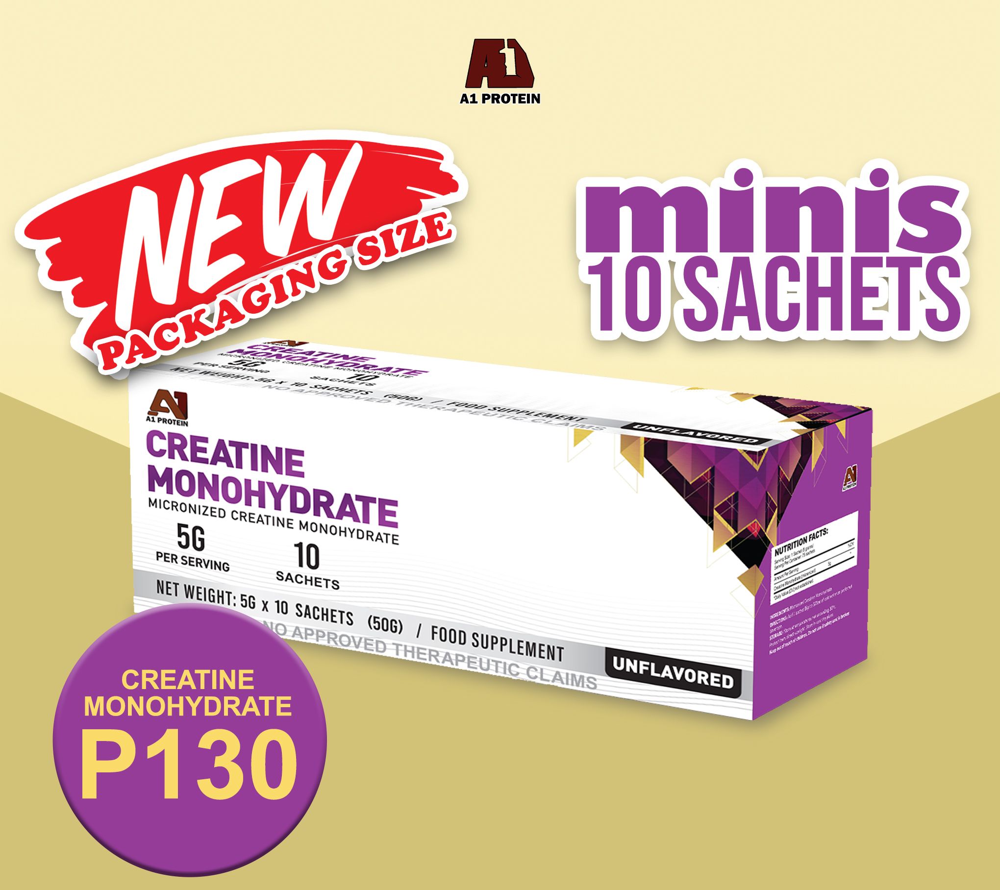 A1 CREATINE MONOHYDRATE 10-75 SACHETS | Lazada PH