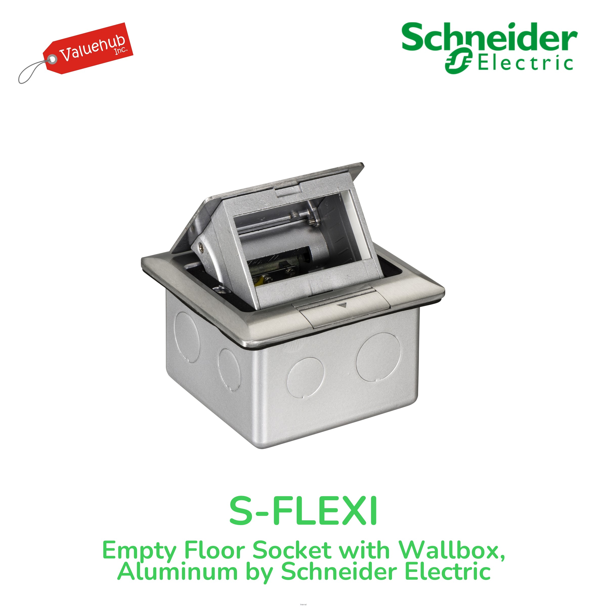 E224F-ABE S-Flexi Empty Floor Socket with Wallbox, Aluminum by ...