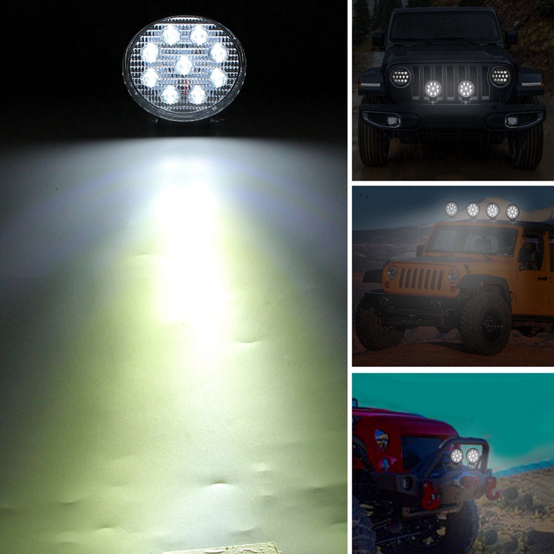 Led Light Bar 2Pcs 4 Inch 90W 9000Lm Round Spotlight Pod Off Road Fog ...