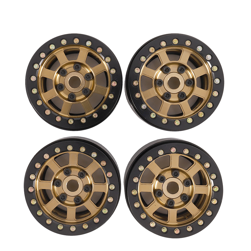 4PCS Metal 1.9 Inch Beadlock Wheel Rim for 1:10 RC Crawler Axial SCX10 90046 90047 - y6ij - ThaiPick