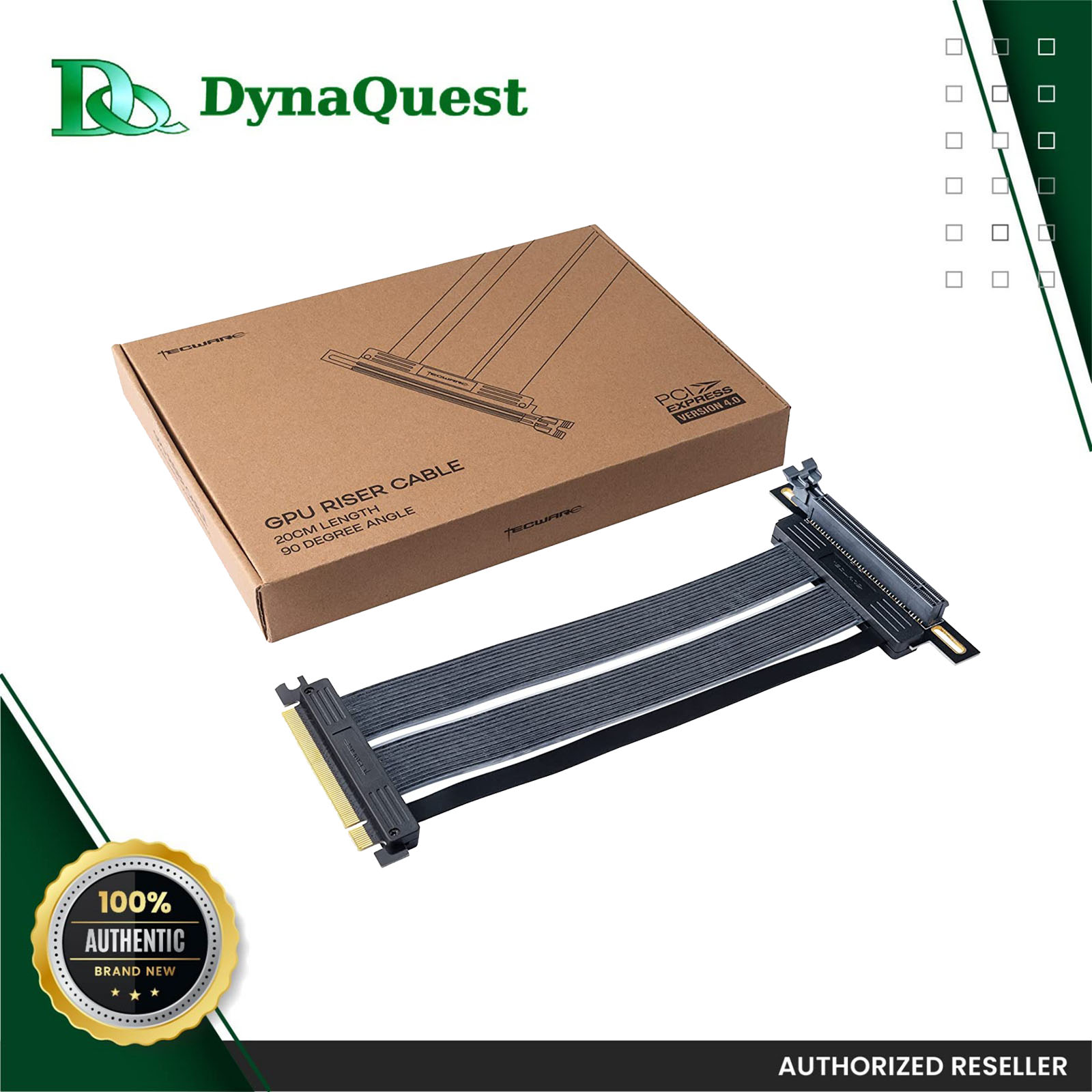 Tecware GPU PCIE Riser Cable 4.0 20cm 90 Degree Angle | Lazada PH