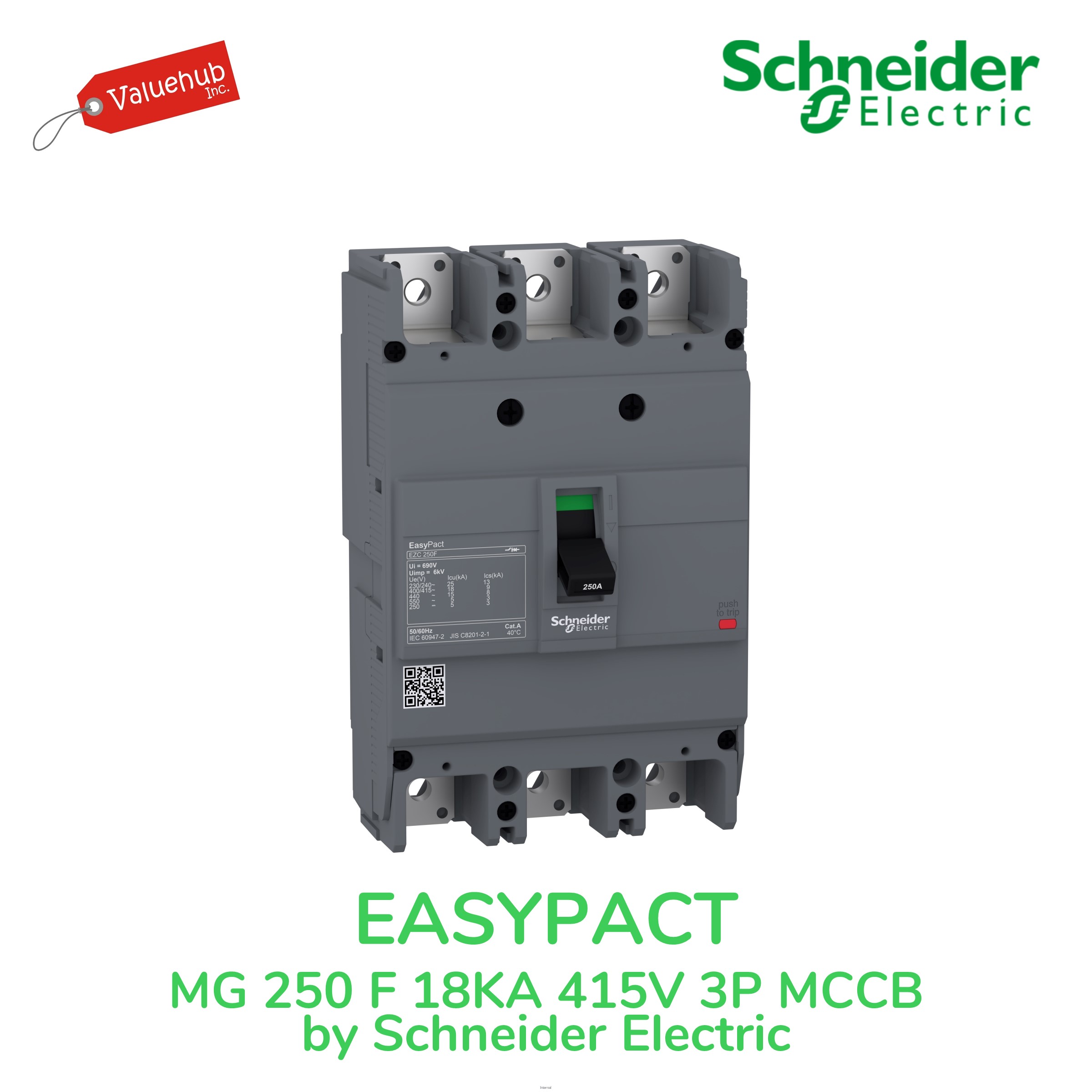Easypact 250 F 18KA 415V 3 Pole MCCB by Schneider Electric | Lazada PH