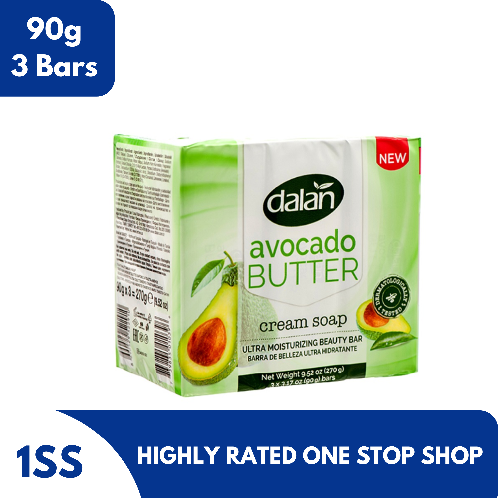 Dalan Avocado Butter Cream Bar Soap, 90g x 3 Bars | Lazada PH