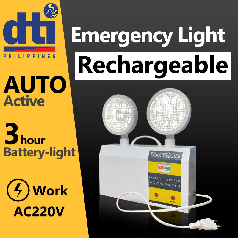 Rechargeable Emergency Light Fast response Twinhead Emergency Lamp ...