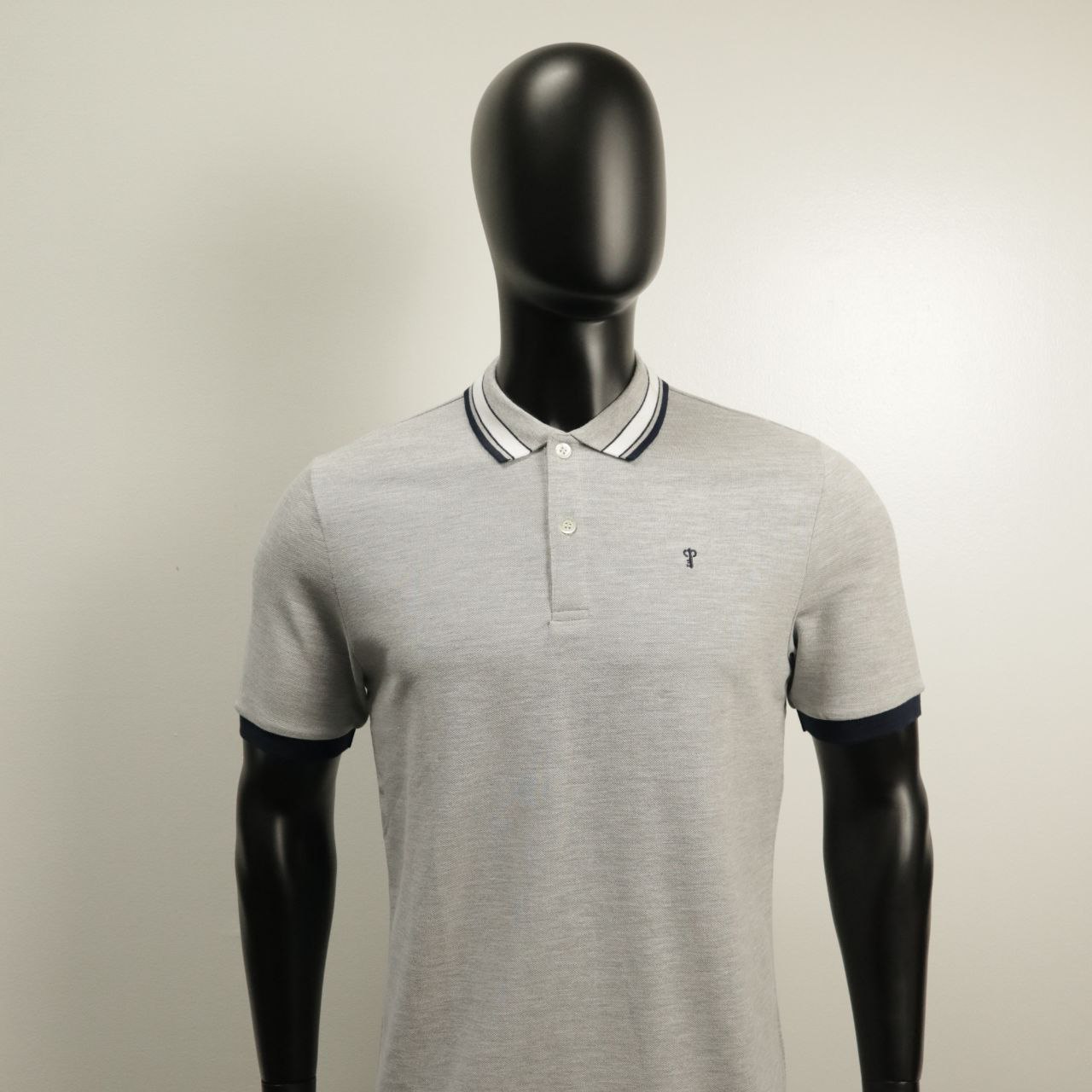 COLLEZIONE C2 Regular Fit 23MT1K033 T.GRAY Mens Pique Polo Shirt Wear ...