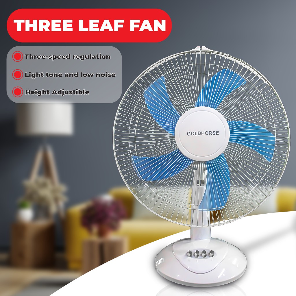 【Hot Stock】 DD 5 Blades 12inch Electric Desk Stand Fan Cooling Fan 3 ...
