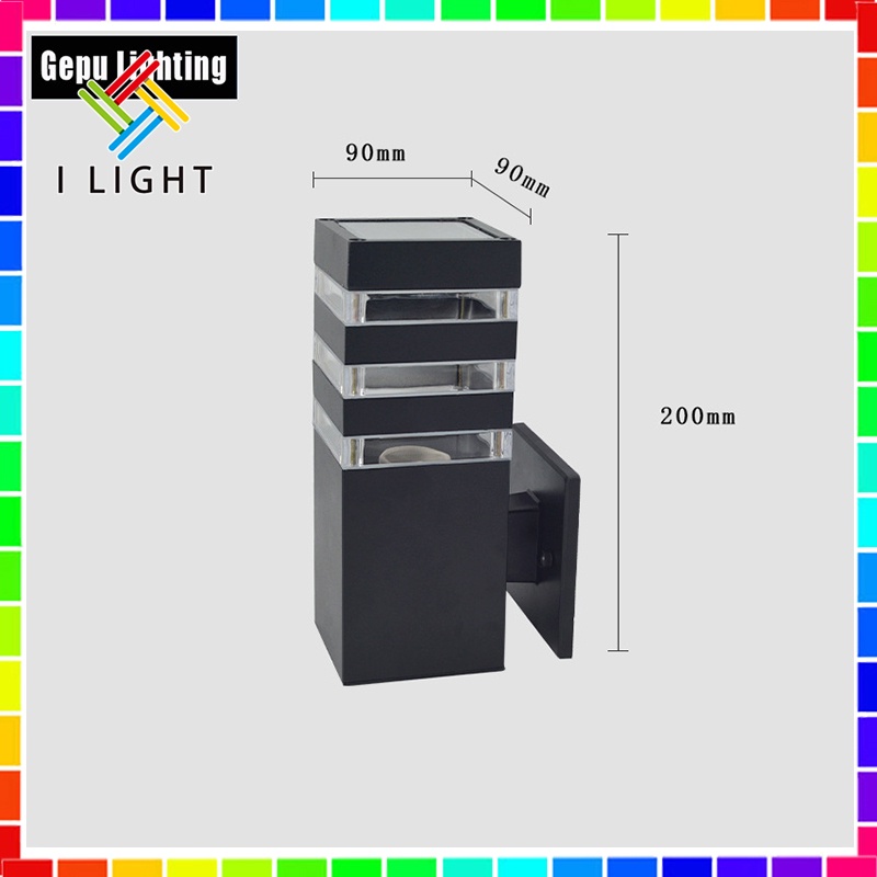 12W Square Dobleng head lamp sa dingding ilaw sa pader Outdoor ...