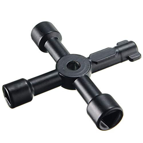 4-Way Service Key Utility Cross Key Wrench Electrical Control Cabinet ...