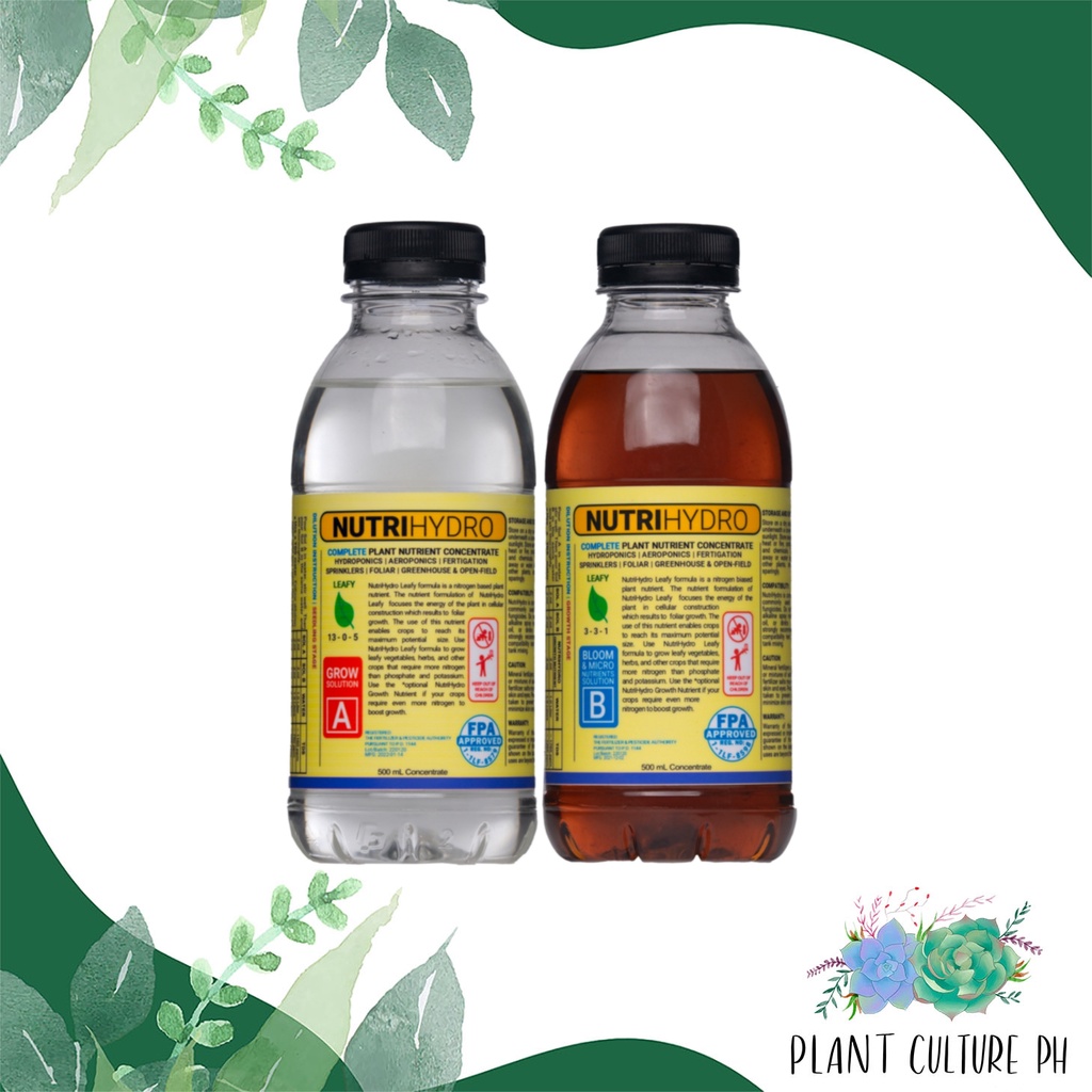 NutriHydro Nutrient Solution Concentrate For Hydroponics Leafy Greens ...