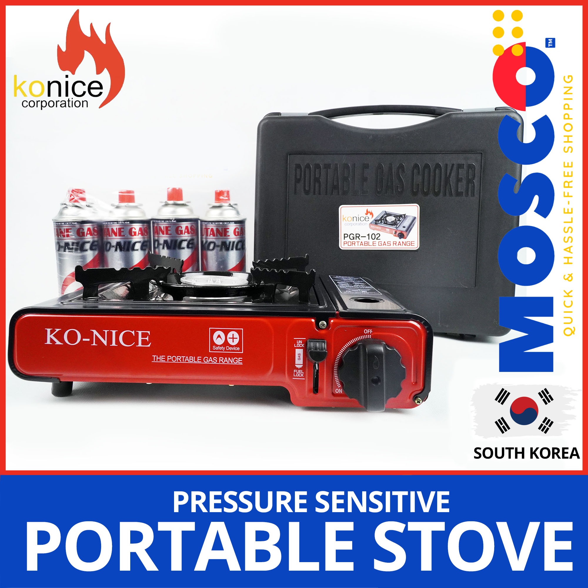 Konice™ Portable Stove with Butane | Made in Korea | Safe Indoor ...