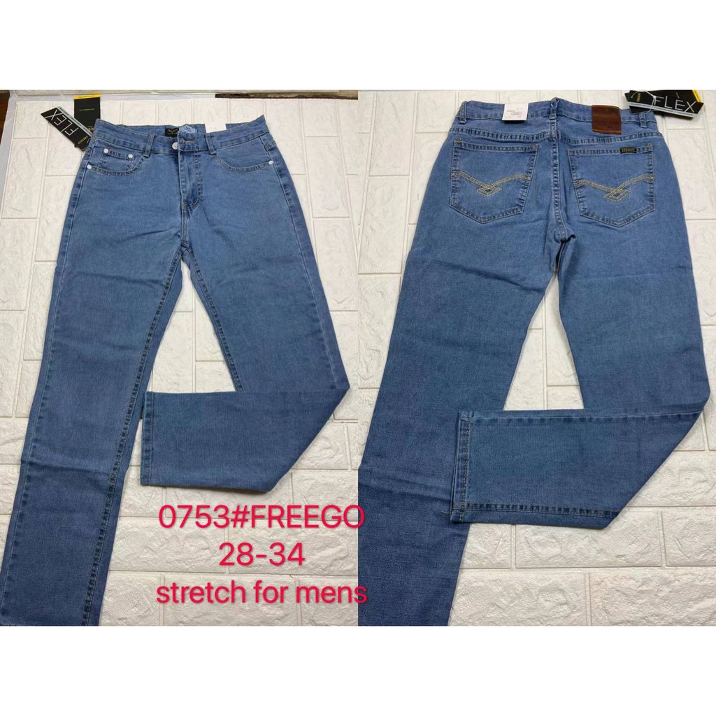 COD FREEGO jeans skinny stretch denim pants for Mens | Lazada PH