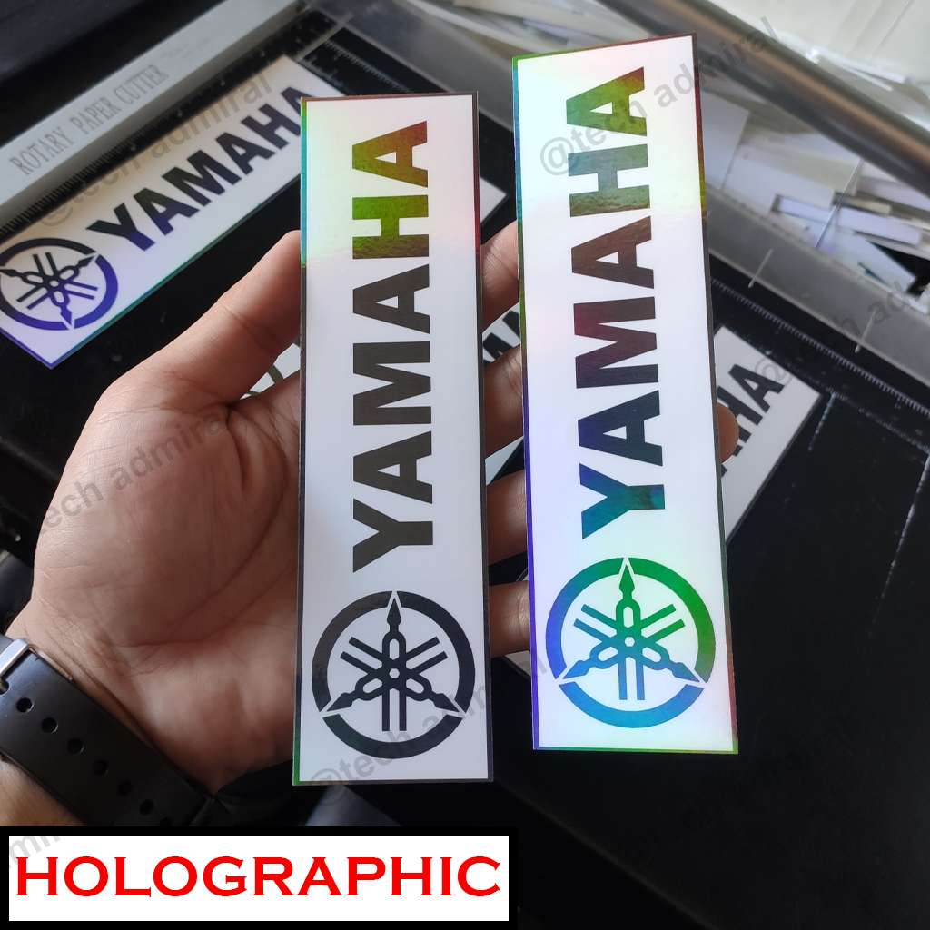 Alloy Top Box Sticker Waterproof Yamaha Classico White (HOLOGRAPHIC ...