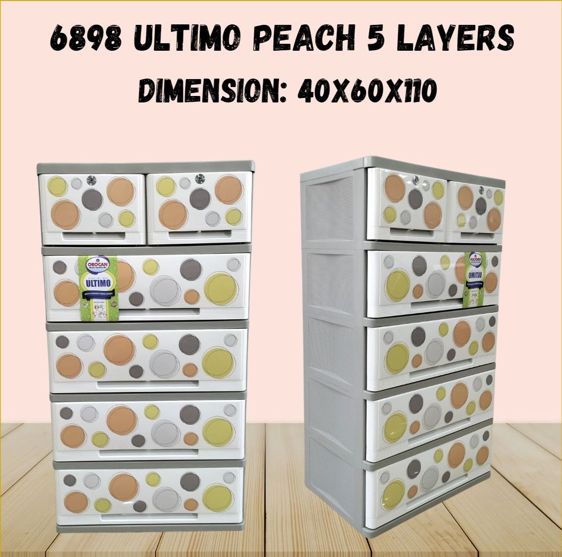 ULTIMO PEACH 5 LAYER / LAGAYAN NG DAMIT/ ELEGANT DESIGN CABINET ...