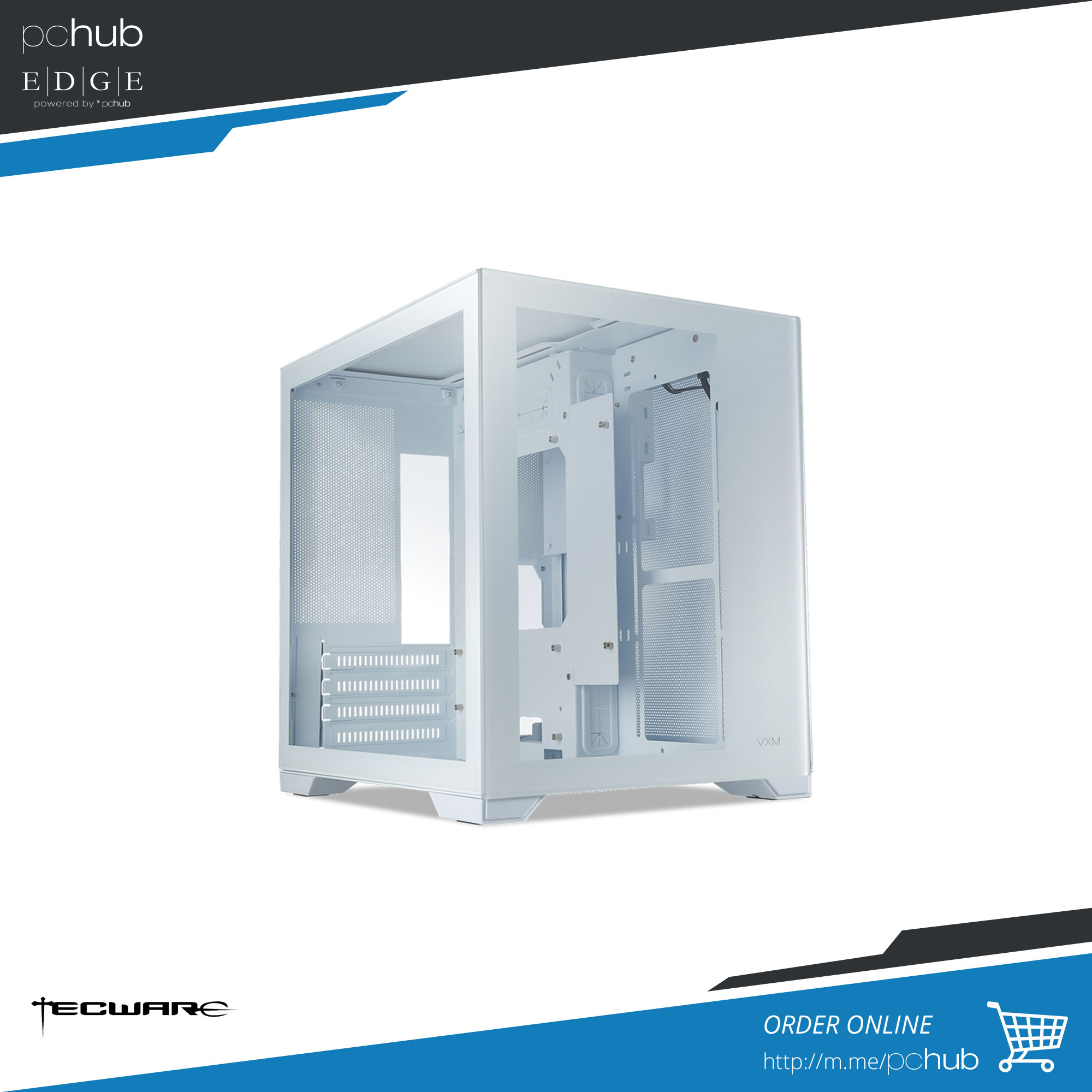 Tecware VXM TG, white, mATX, dual chamber | Lazada PH