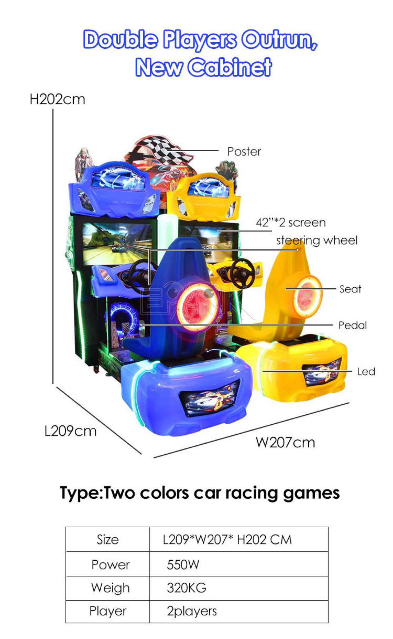 DOUBLE RACING CAR ARCADE MACHINE | Lazada PH