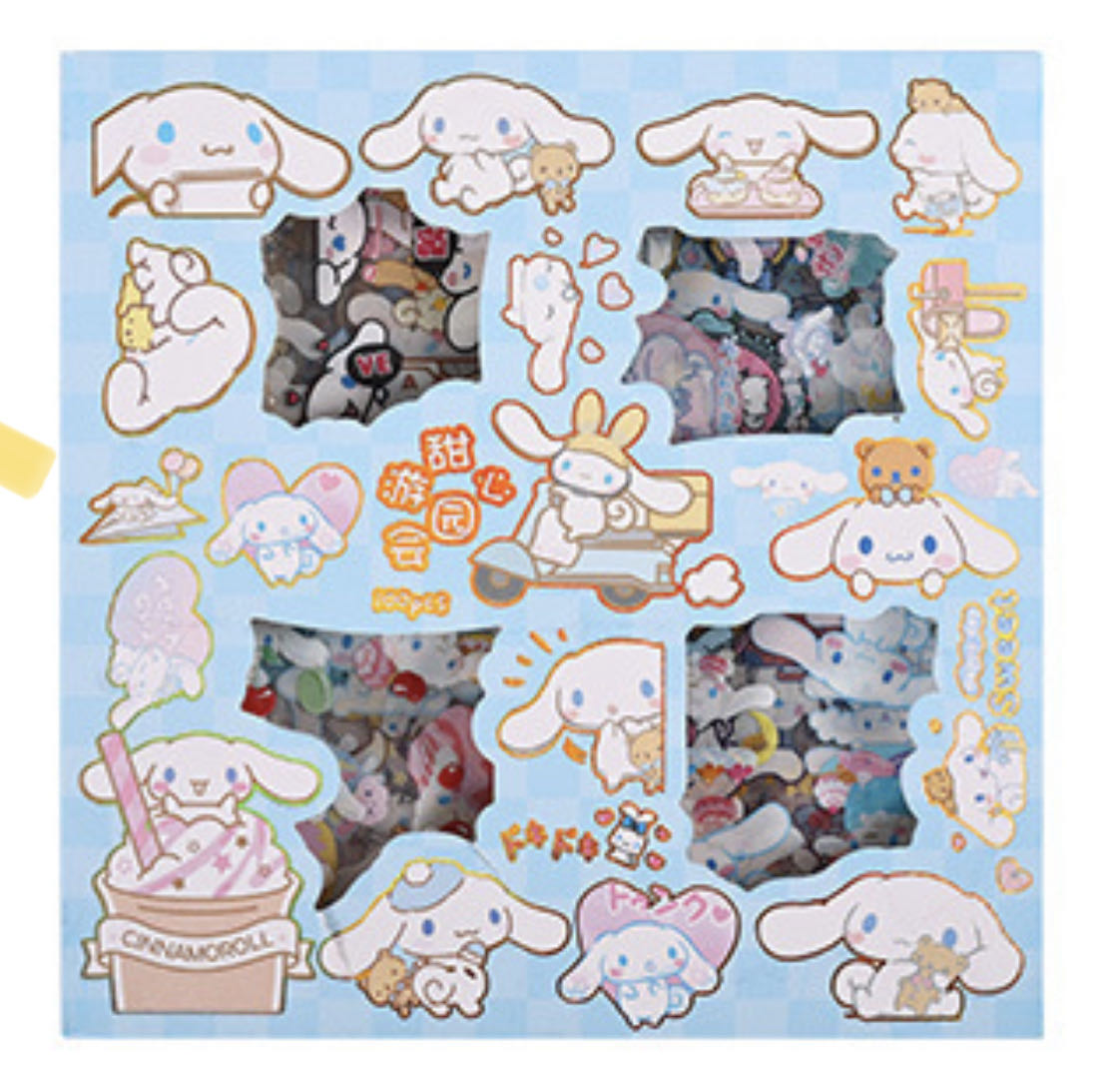 25 pcs/100 pcs Cute cartoon boxed sticker pvc goo card sticker set ...