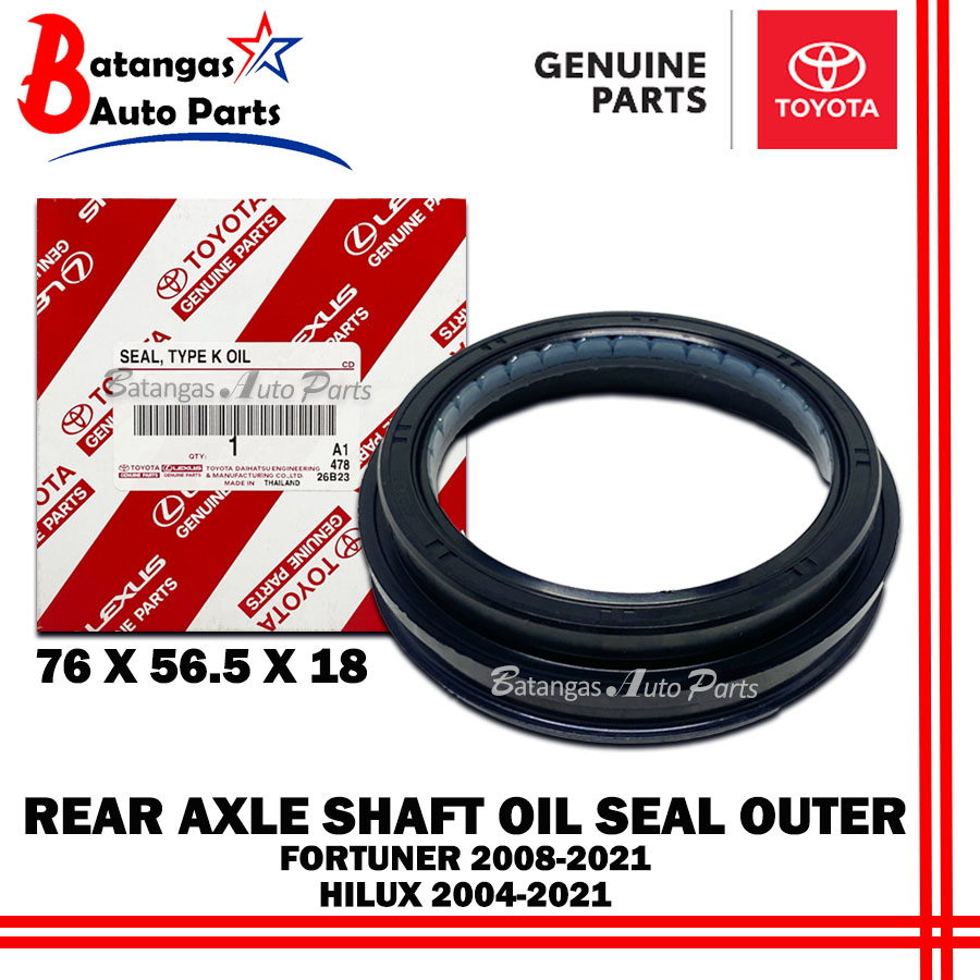 GENUINE REAR AXLE SHAFT OIL SEAL TOYOTA FORTUNER 2008-2021 / HILUX 2004 ...