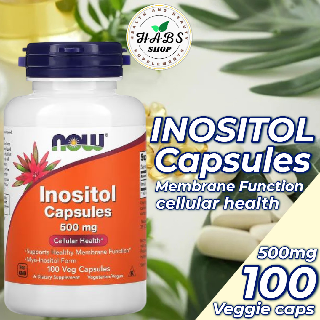 Now Foods Myo Inositol Inositol Capsules 500 mg 100 Veg Capsules ...