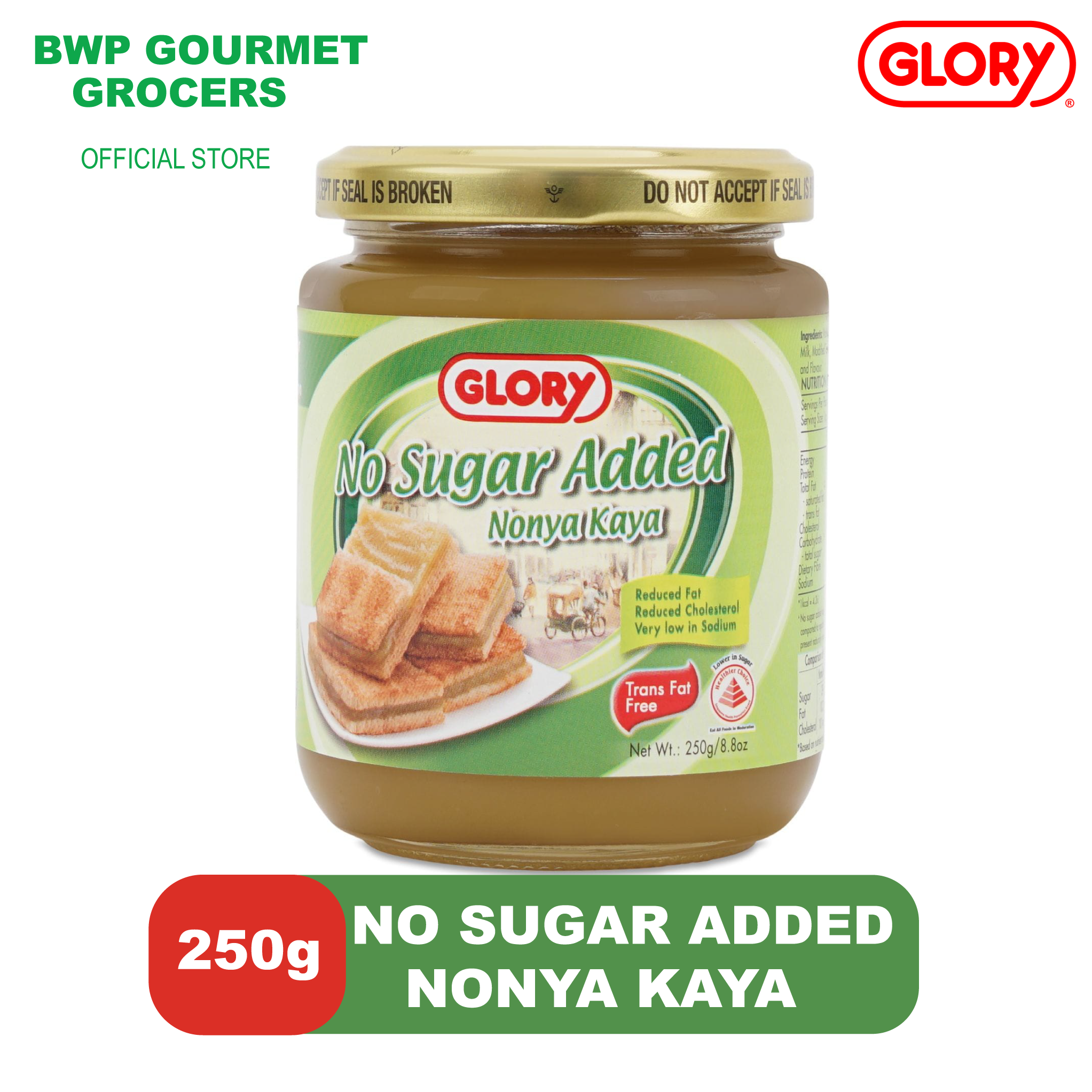 Glory No Sugar Added Nonya Kaya (250g) | Lazada PH