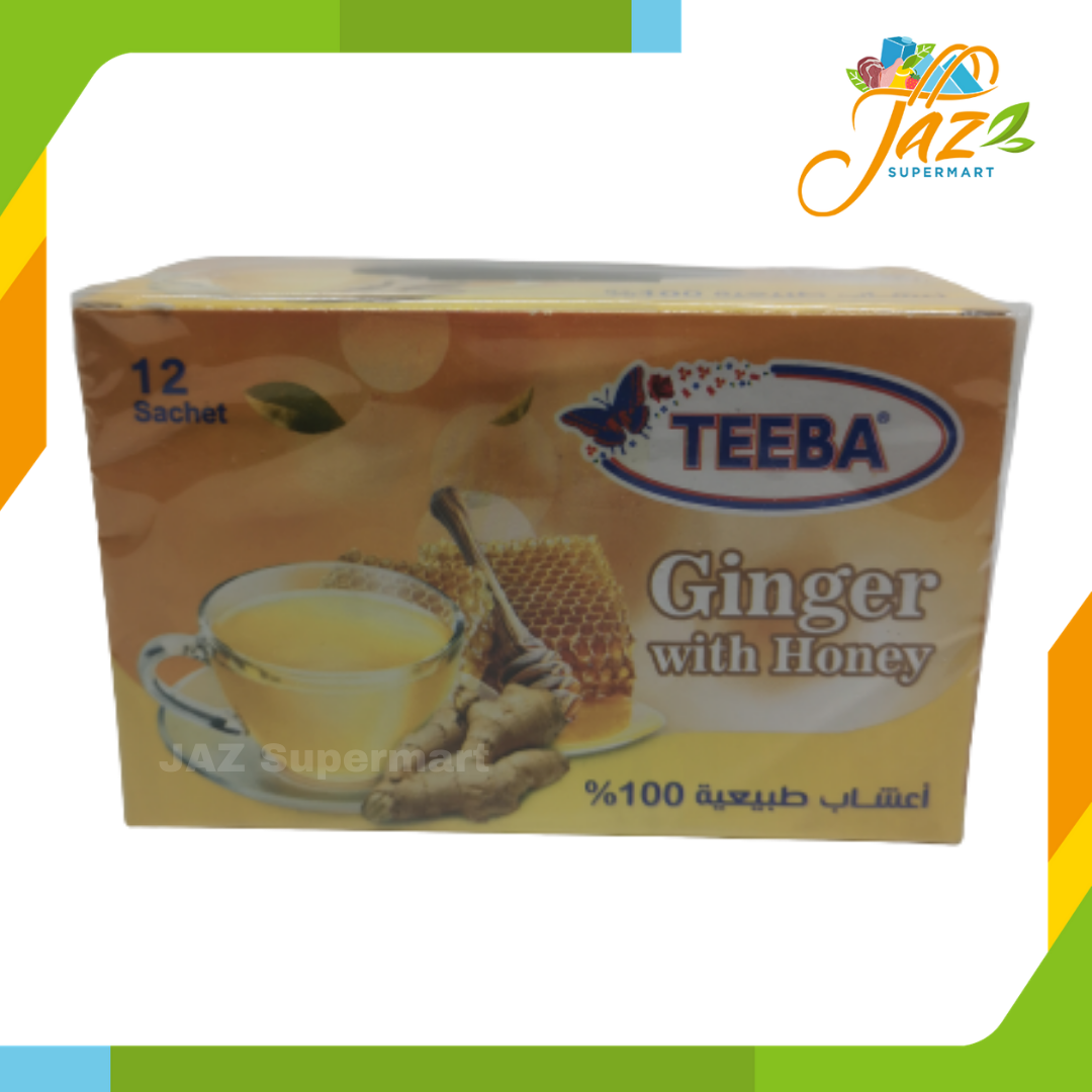 Teeba Herbal Tea, Ginger with Honey, 25 sachets, Halal, Product of ...