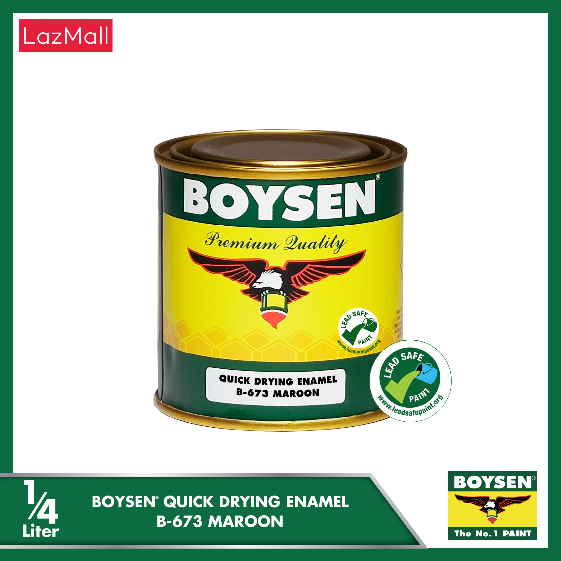 BOYSEN Quick Drying Enamel Maroon B673-1/4L | Lazada PH