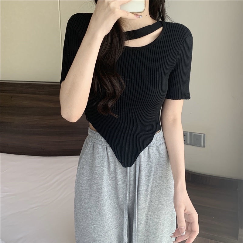 59102-1 V-Shape Hem Knitted Top | Lazada PH