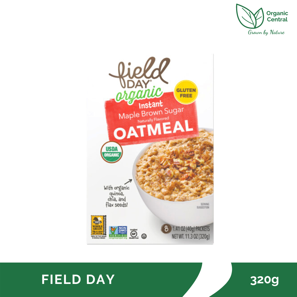 Field Day Organic Instant Maple Brown Sugar Oatmeal 320g | Lazada PH