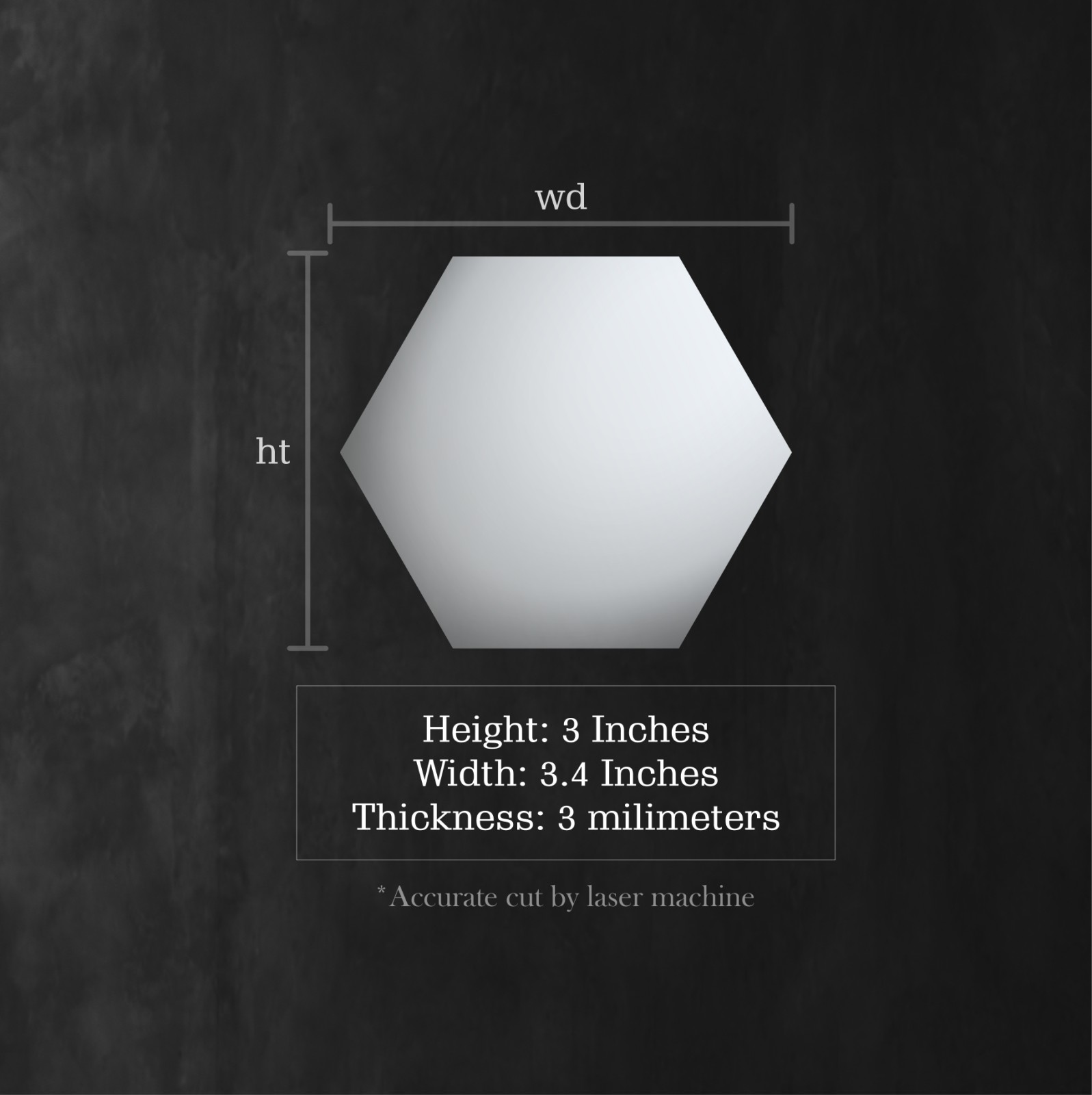 Clear Acrylic Hexagon Blanks DIY 2" to 6" Clear Pre Cut Sheets ...