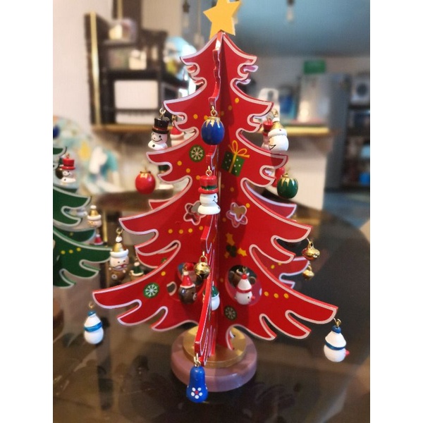 Lv:Wooden Christmas Tree and Santa Table Top Decorations | Lazada PH