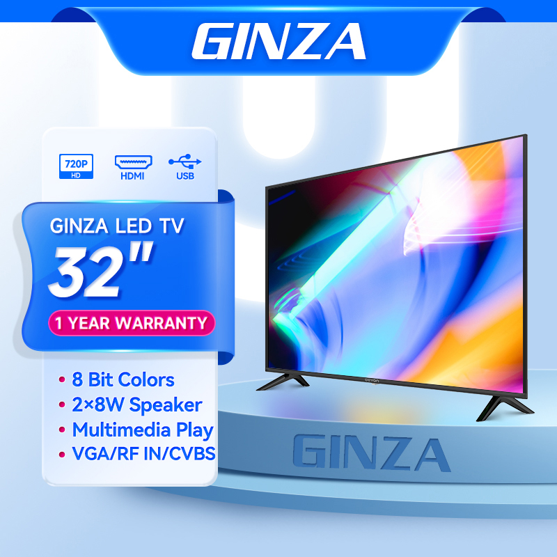 GINZA 32 INCH TV Flat Screen Not Smart TV Led TV 32 inches on sale Ultra-slim TV Sale Flatscreen ...
