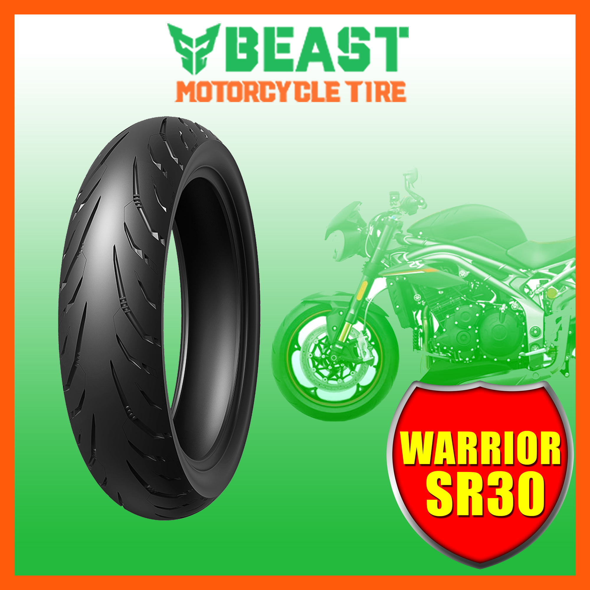 150/60-17 TL BEAST TIRE / MOTORCYCLE TIRE BEAST WARRIOR SR30 150/60 ...