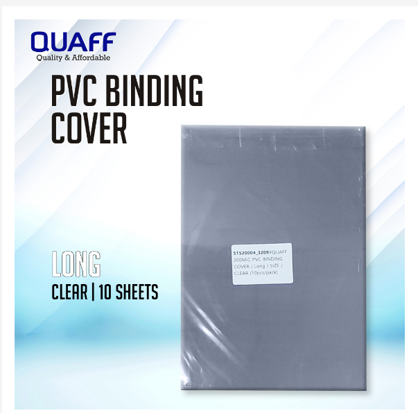 (10sheets) PVC Binding Cover Clear 200Micron & PP Frosted Matte Binding ...