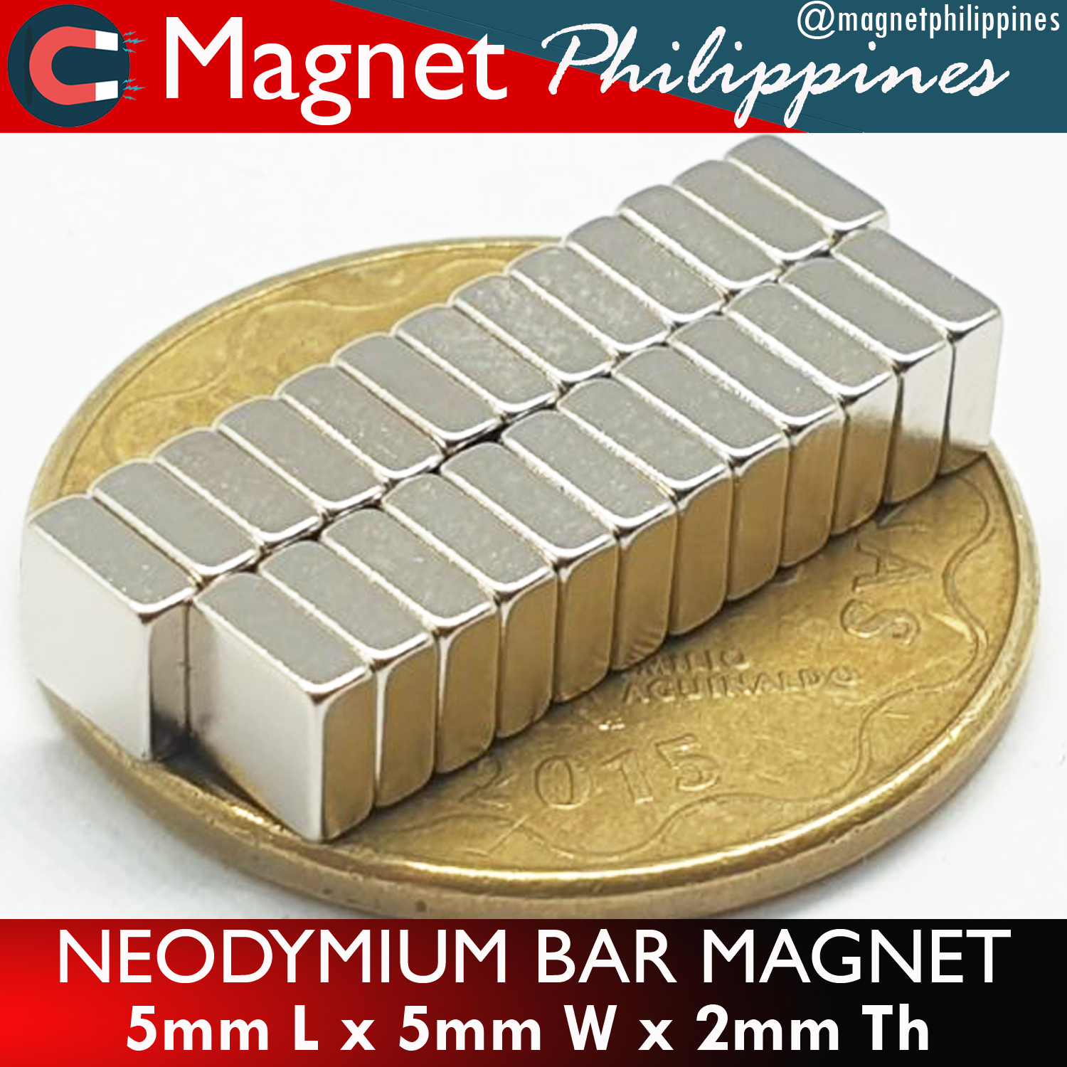 25 PIECES SET Neodymium Magnet 5mm L x 5mm W x 2mm Th Super Strong Rare ...