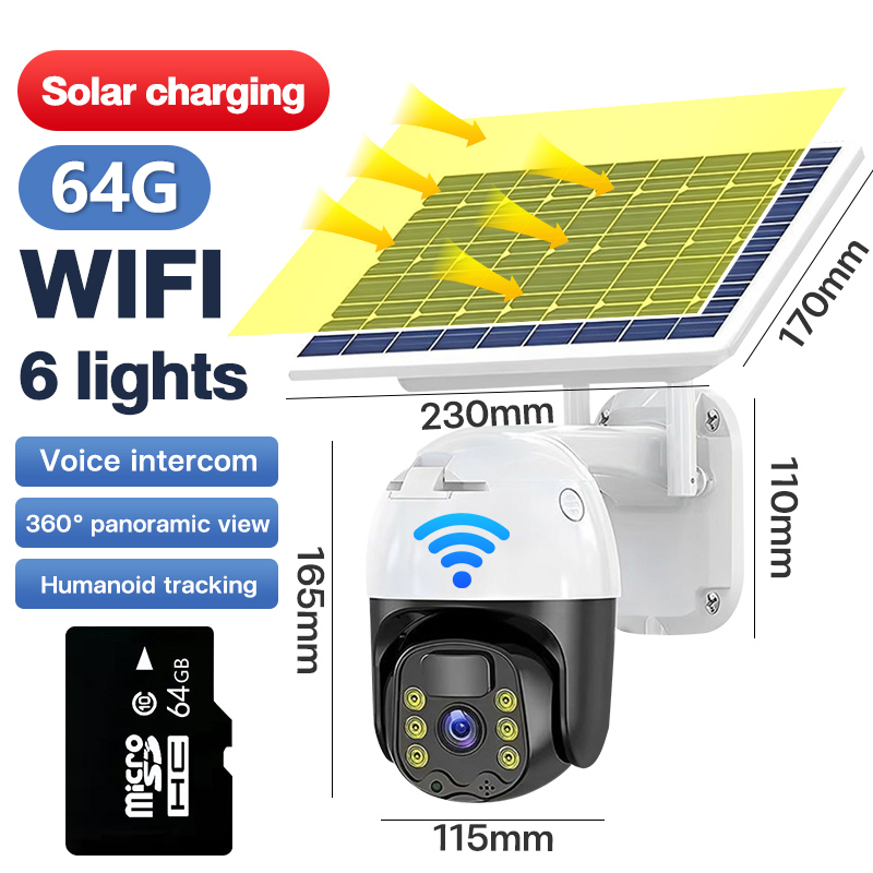 Solar Outdoor CCTV Camera Waterproof WIFI Connected to Mobile Phone 4G ...