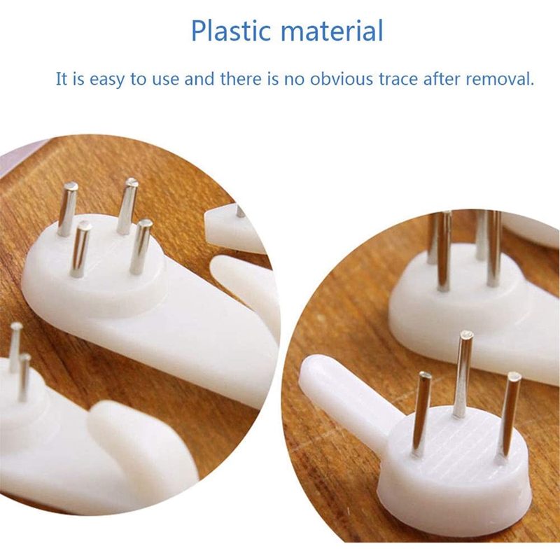 40Pcs Invisible Nail Screws Wall Hooks Picture Hangers Traceless Photo ...